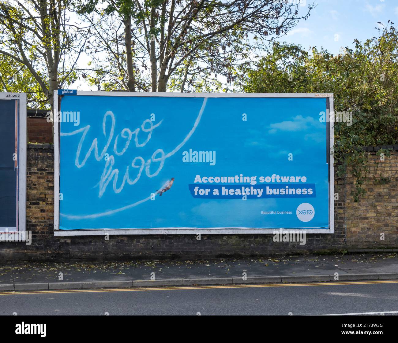 Hoarding advertising computer accounting software hi-res stock ...