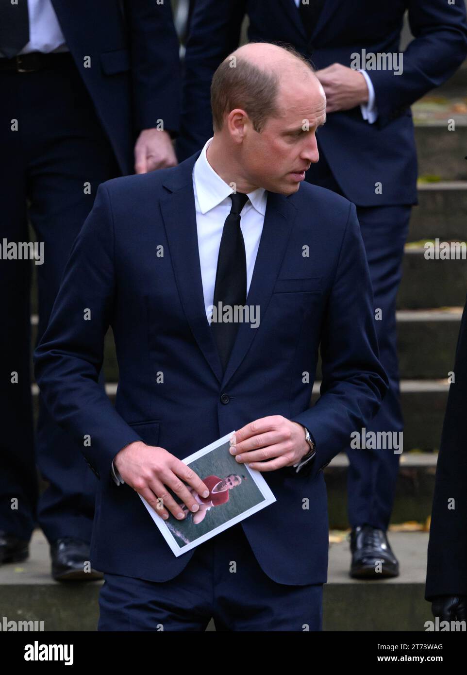 Prince William attending the funeral of Sir Bobby Charlton, Manchester ...