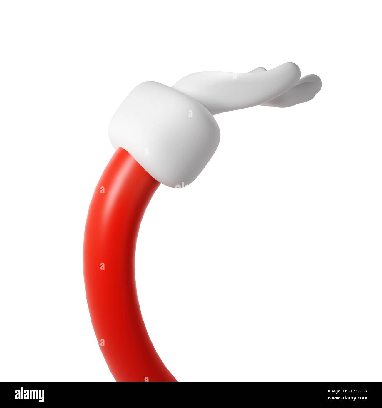 Cute cartoon hand 3D open palm hand of Santa Claus Christmas icon ...