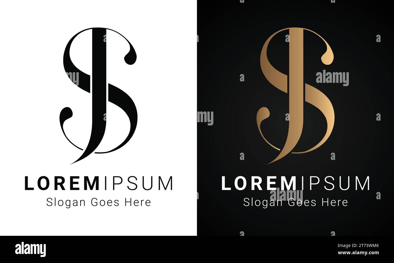 Js minimal logo design hi-res stock photography and images - Alamy