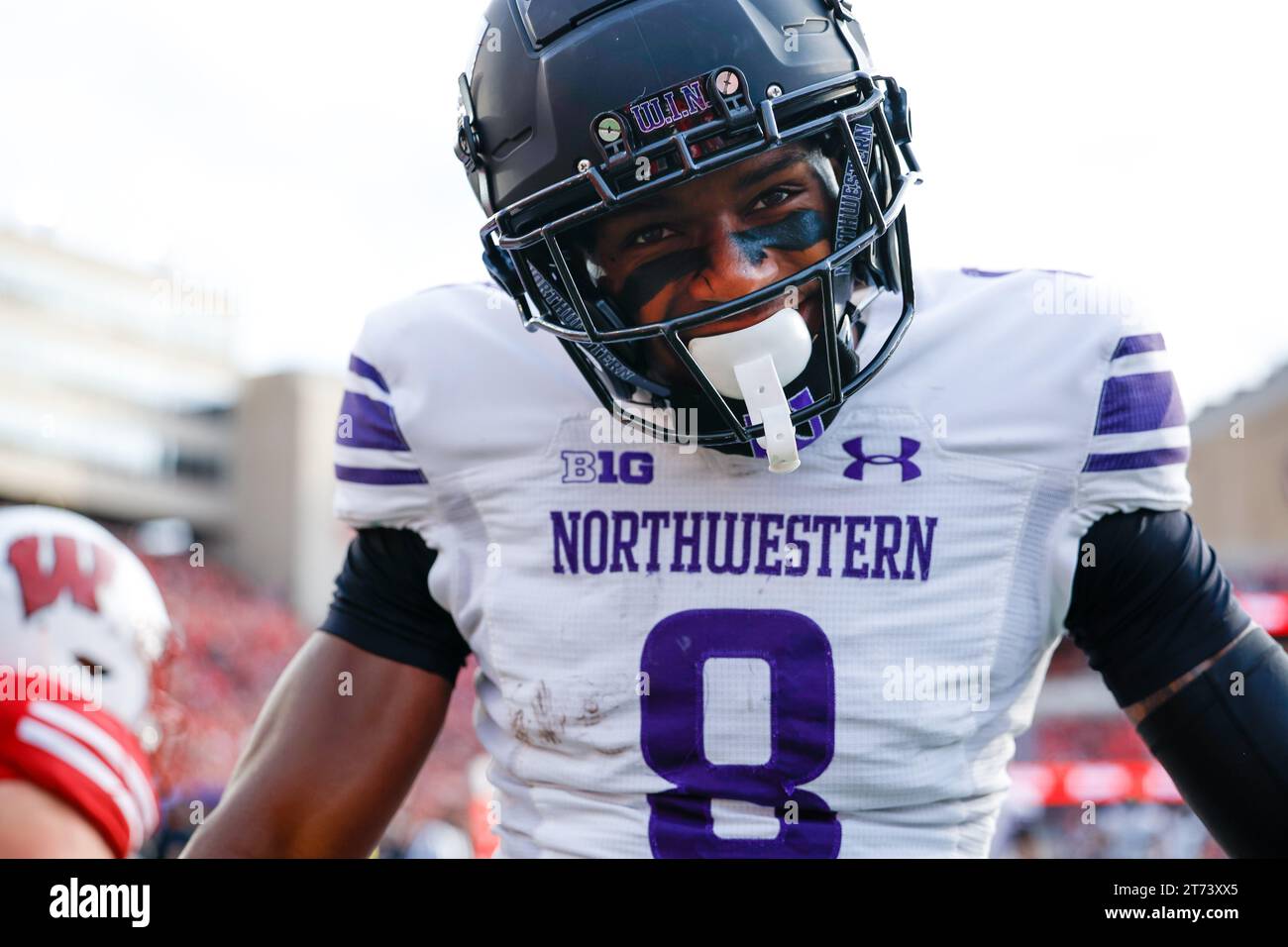 November 11, 2023: Northwestern Wildcats wide receiver A.J. Henning (8 ...