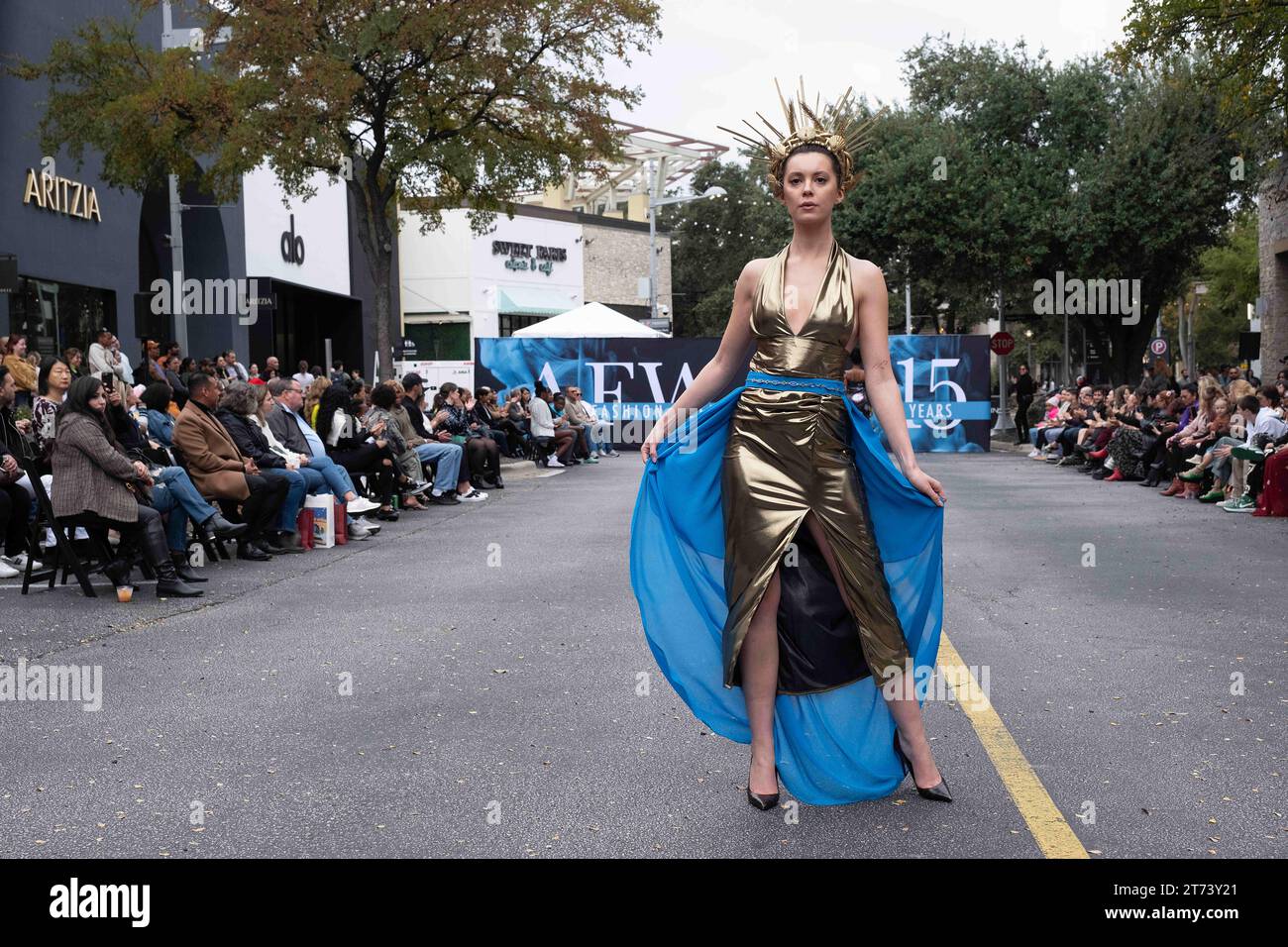 November 11, 2023: Austin Fashion Week models in action during the ...