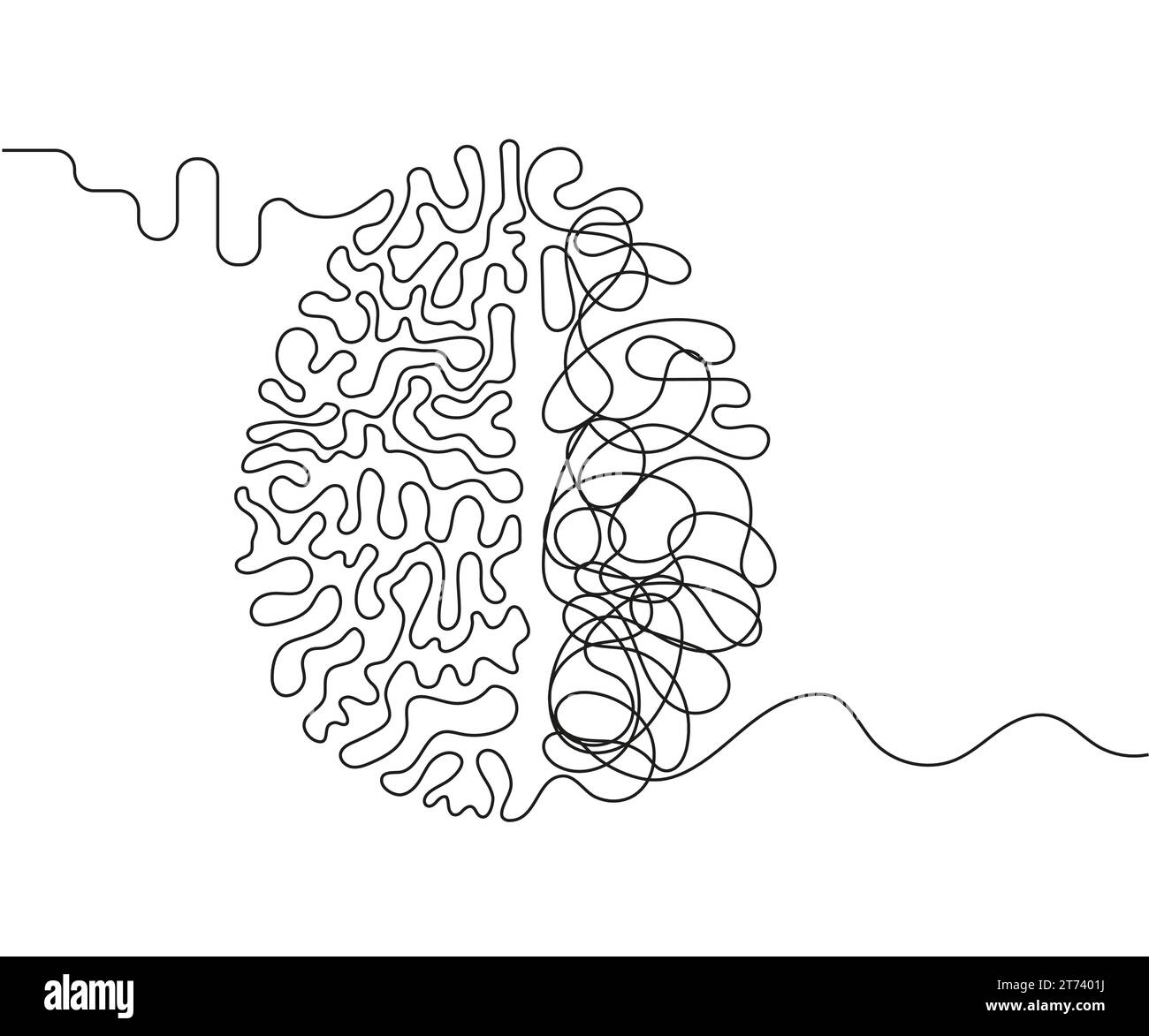 Brain concept vector in continuous style. Neurosurgeon line sign ... Brain concept vector in continuous style. Neurosurgeon line sign ...