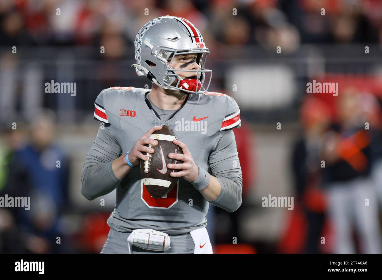 Ohio State quarterback Kyle McCord plays against Michigan State during ...