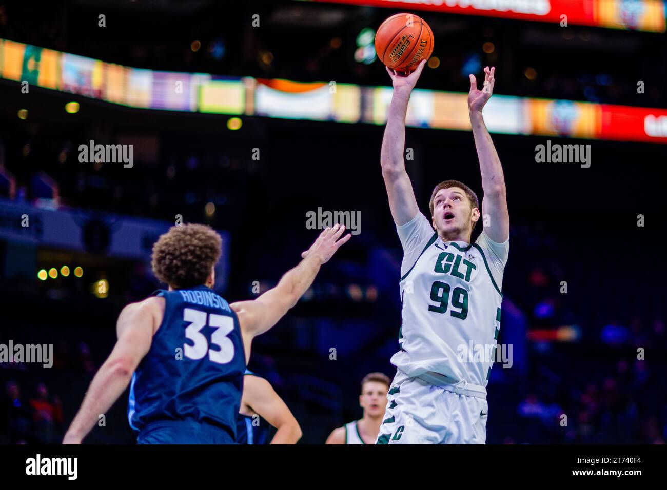November 10, 2023: Liberty Flames forward Shiloh Robinson (33) defends ...