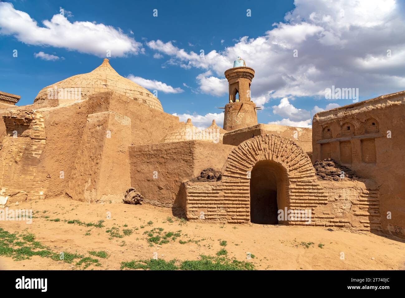 Clay buildings and minaret in the capital of the Golden Horde - the ...