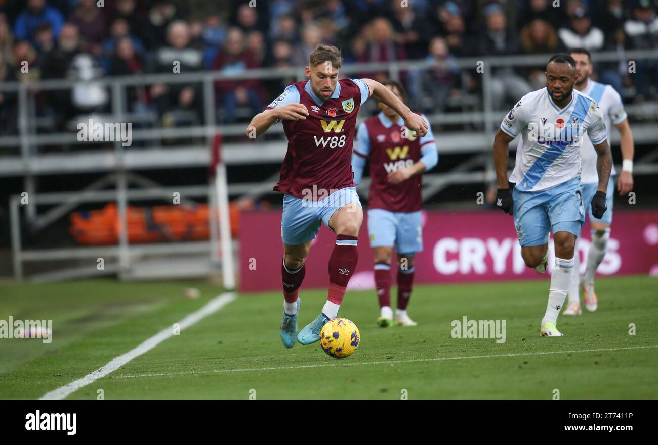 Charlie Taylor on the ball Burnley v Crystal Palace in the premier ...