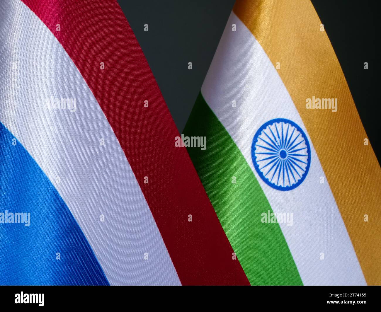 Flags of the Netherlands and India Stock Photo - Alamy