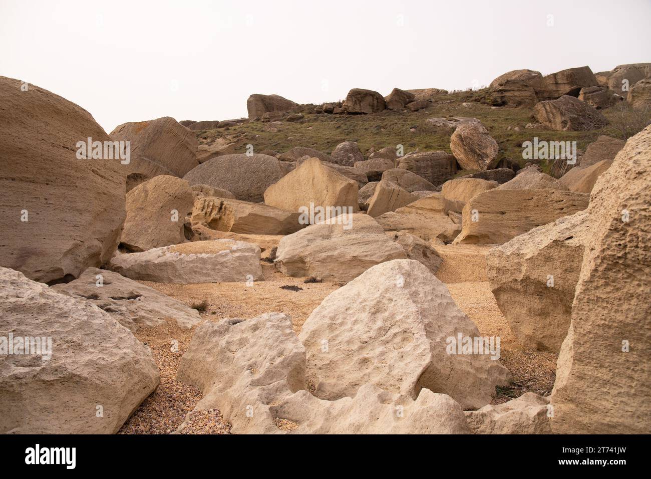 Beautiful rocky boulders by the sea. Dubyandy. Azerbaijan Stock Photo ...
