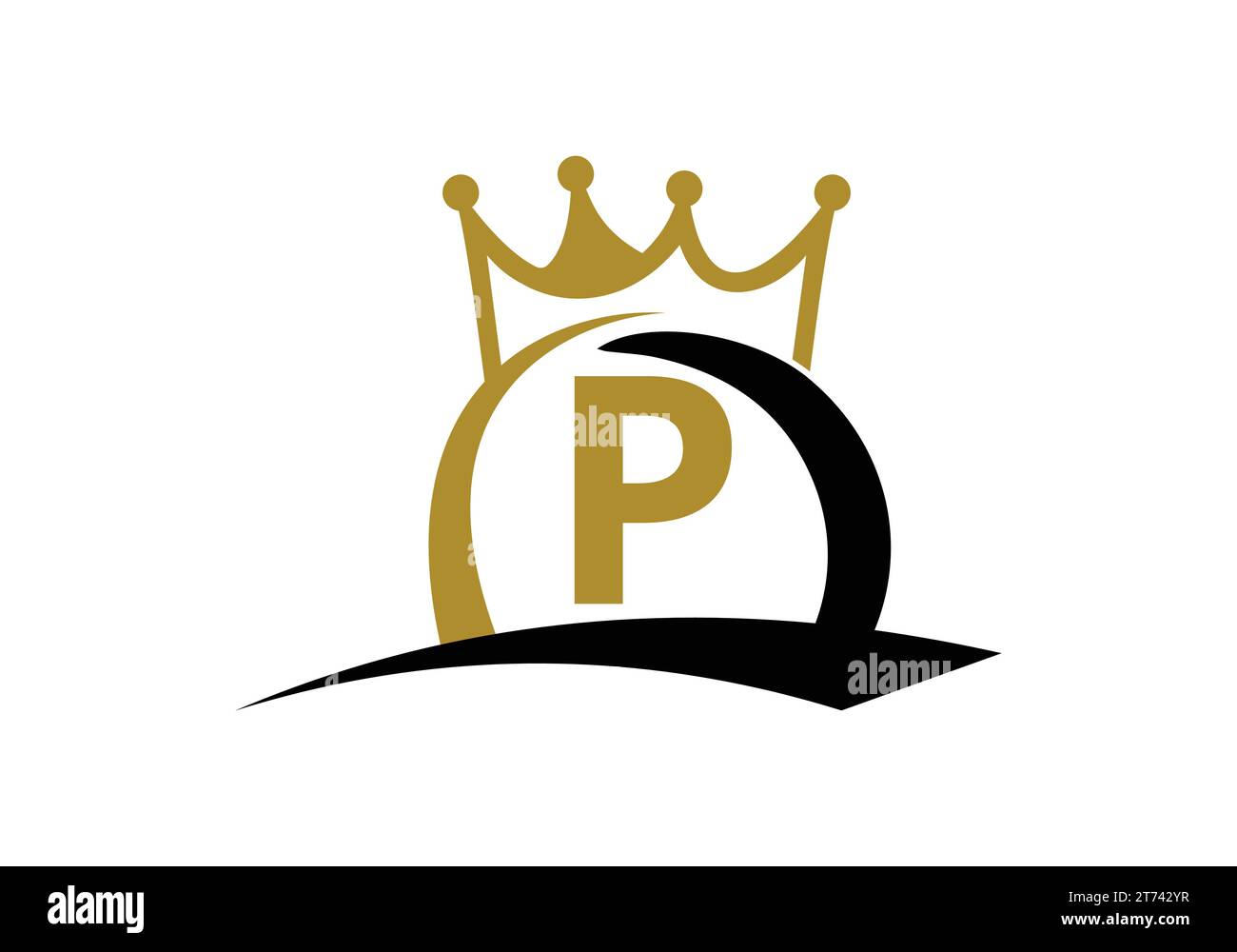King crown logo design vector hi-res stock photography and images - Alamy