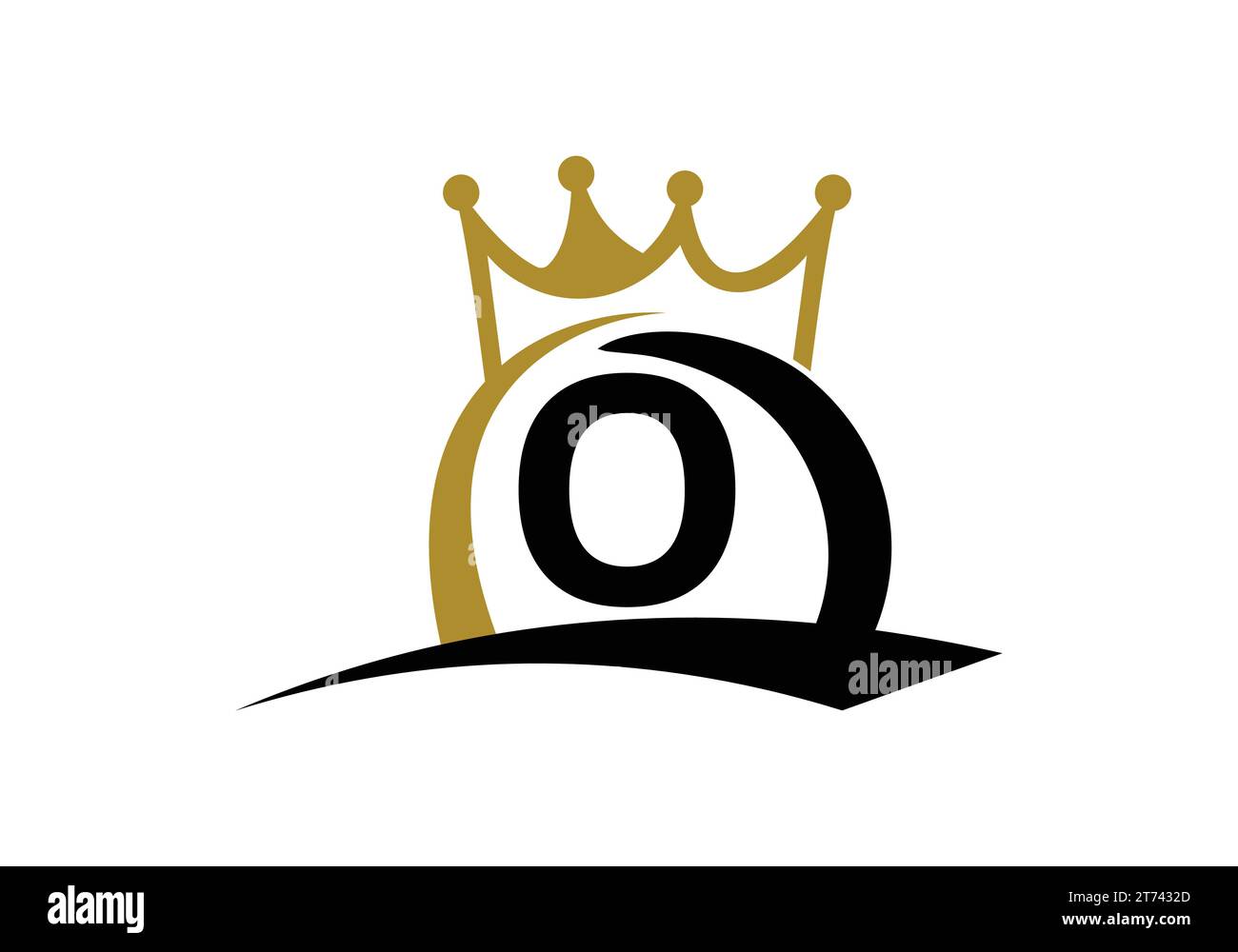 Letter O King Crown Logo Design Vector Template Stock Vector Image ...