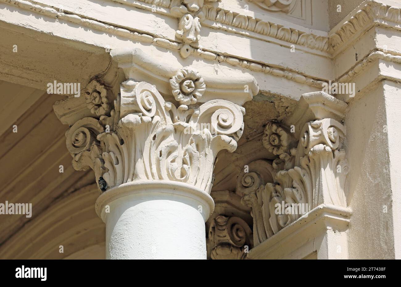 Cap of pillar in Corinthian order - San Diego, California Stock Photo ...
