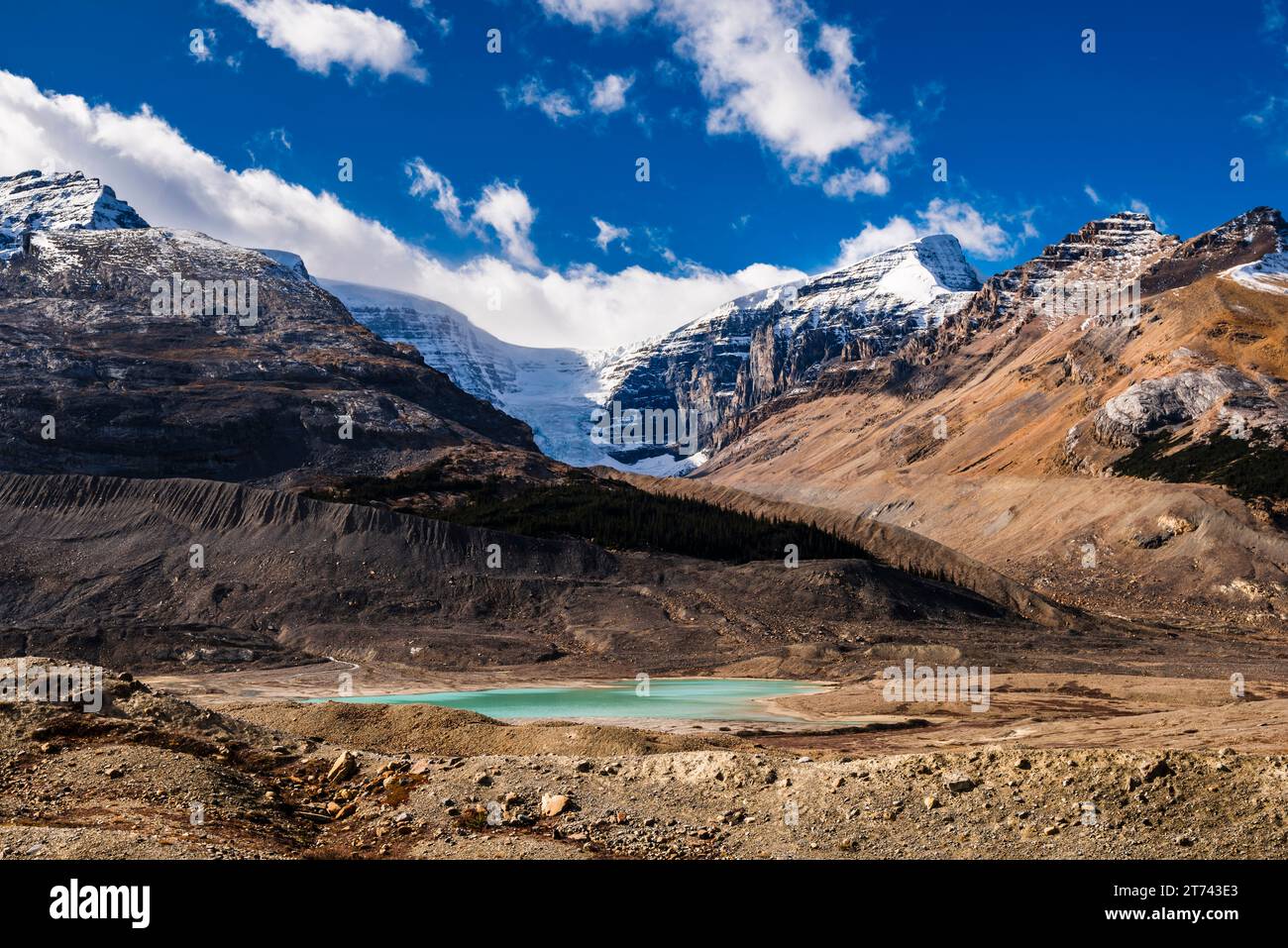 The Dome Glacier and Sunwapta Lake, Jasper National Park, Alberta ...