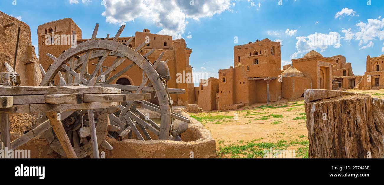Mongolian empire. Panorama of the City of Sarai Batu. Water supply ...