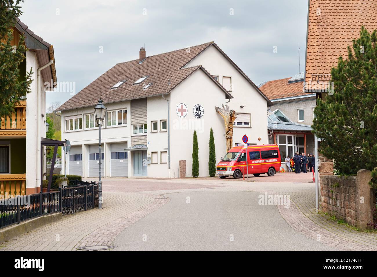 Friesenheim, Germany - April 29, 2023: The building of fire station 112 ...