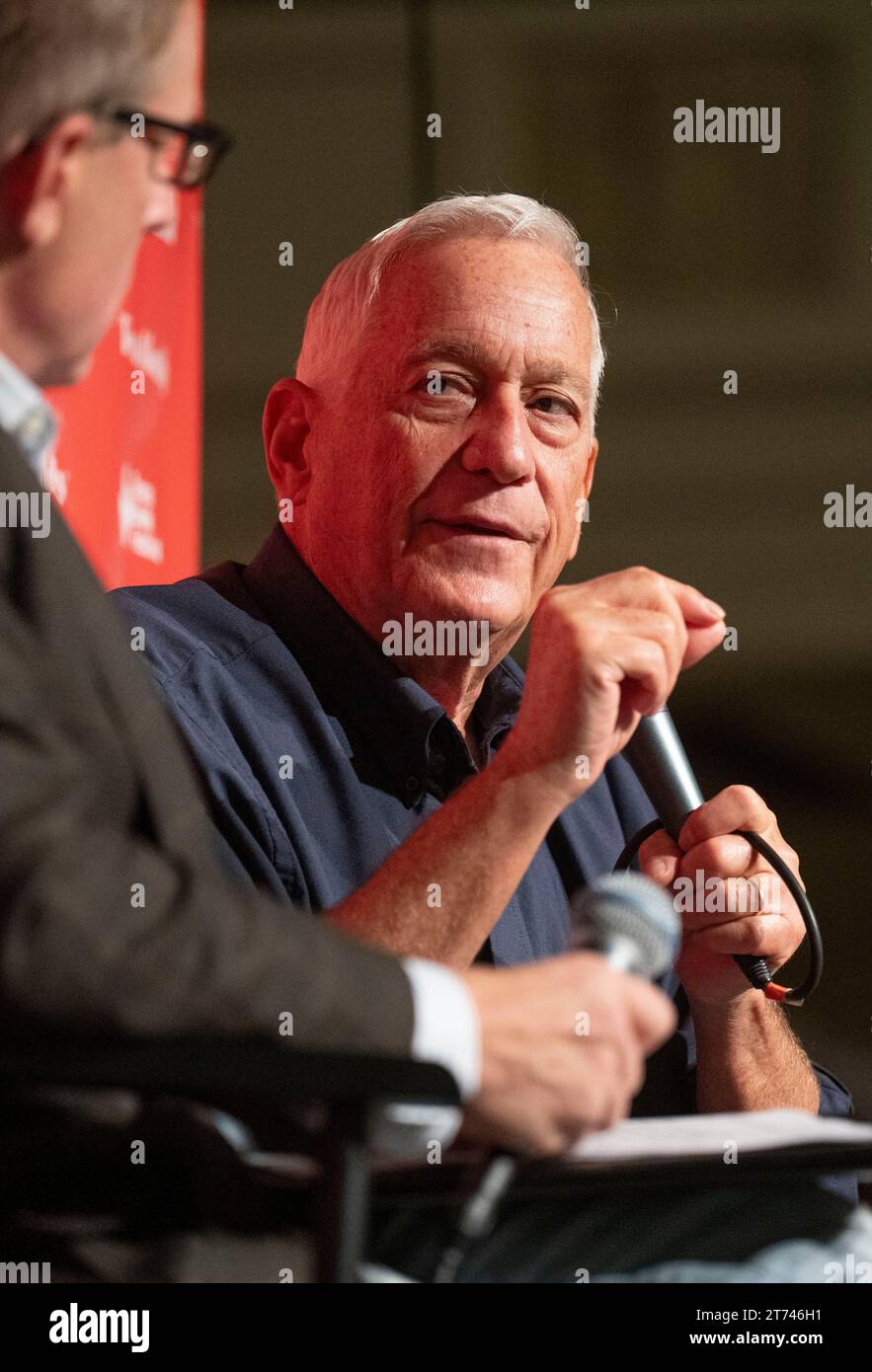 Austin, TX, USA. 11th Nov, 2023. Journalist WALTER ISAACSON discusses ...