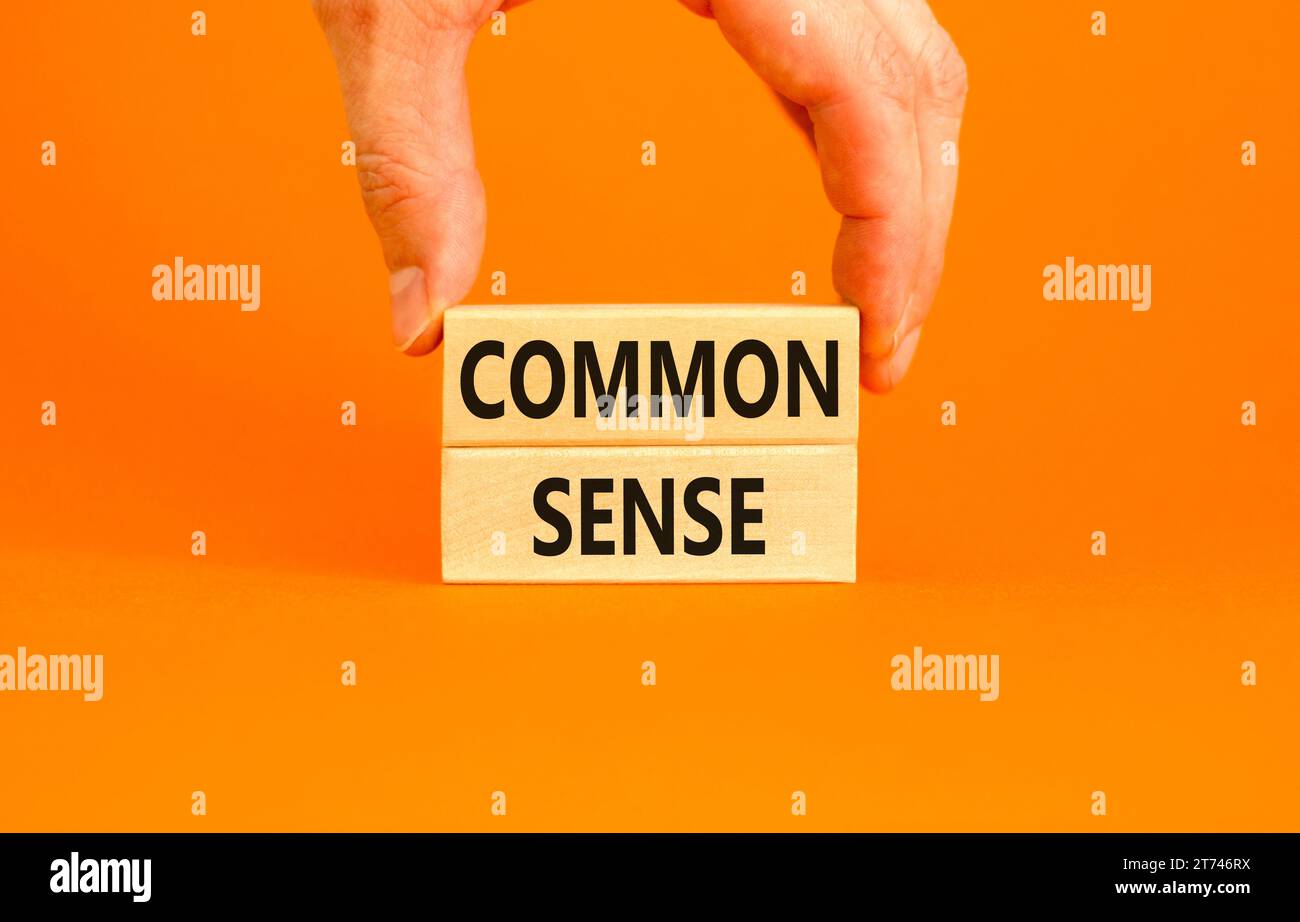 Common sense symbol. Concept words Common sense on beautiful wooden ...