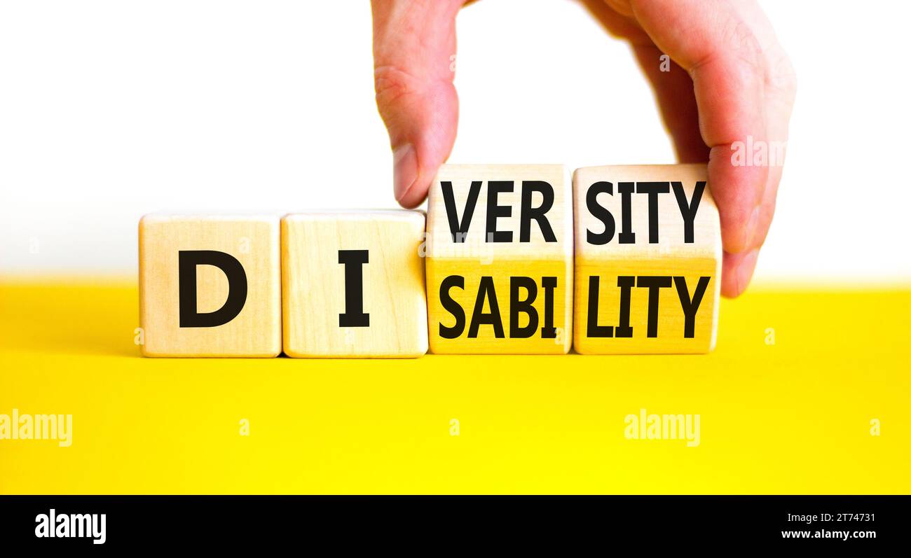 DEI Diversity or disability symbol. Concept words Diversity disability ...