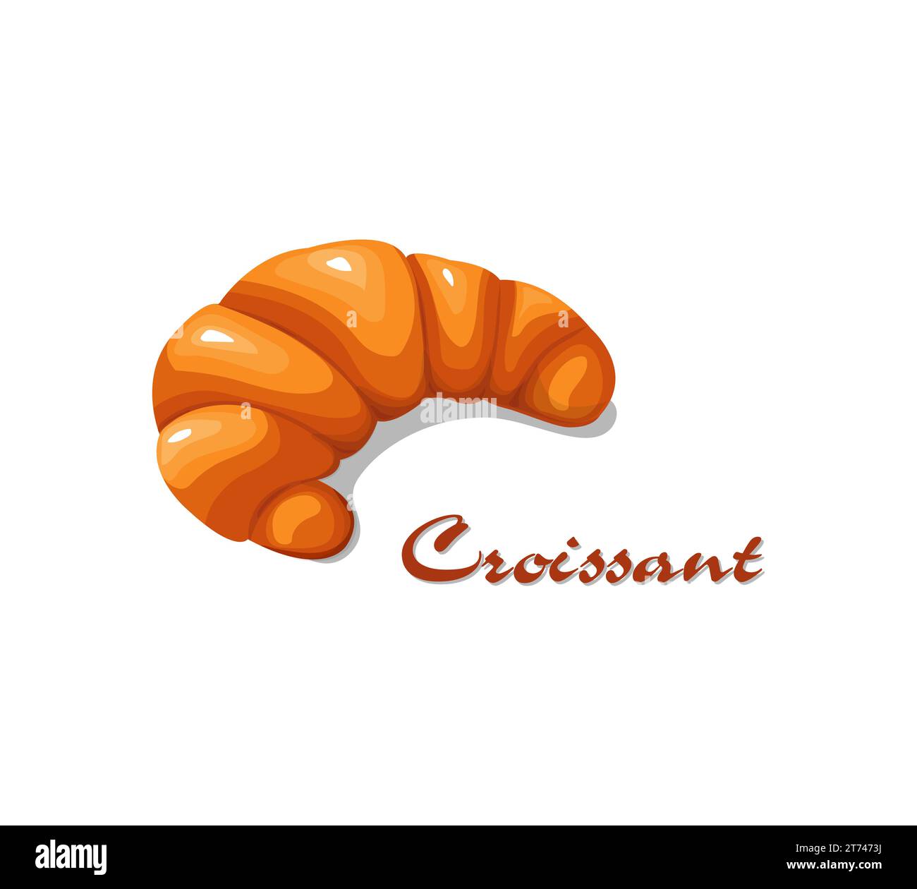 Croissant. Fresh baking, for design menu cafe, bakery, label, logo and ...