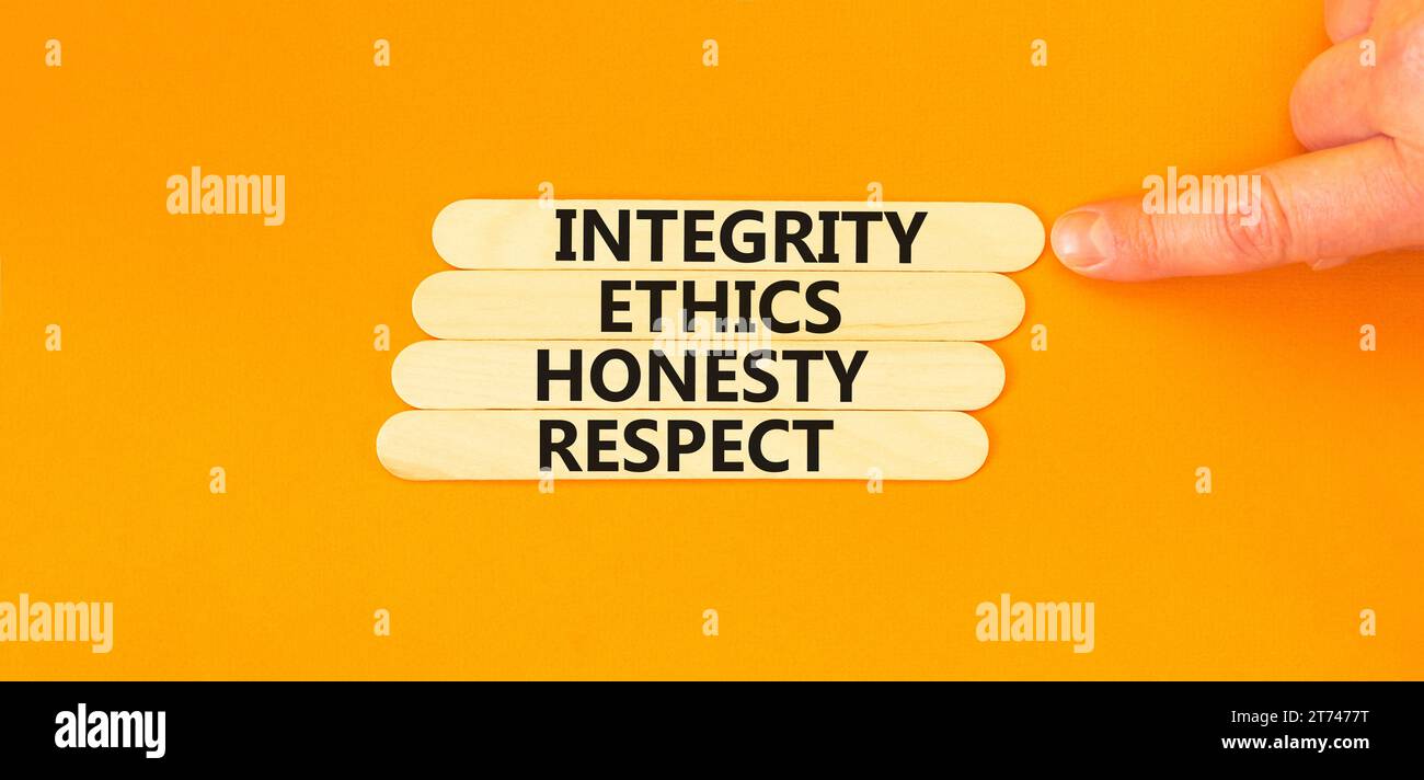 Integrity ethics honesty respect symbol. Concept word Integrity Ethics ...
