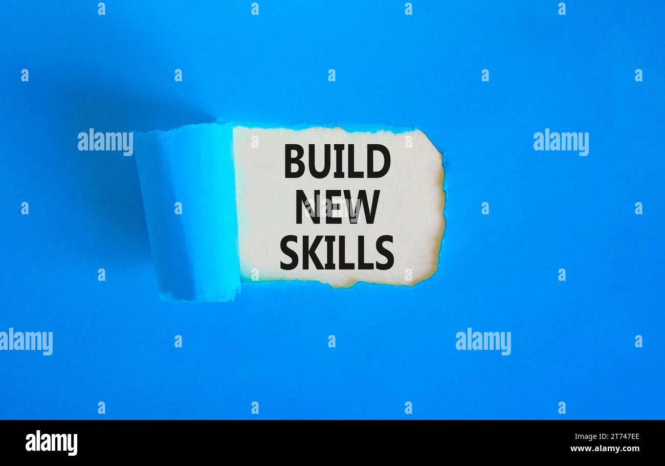 Build new skills symbol. Concept word Build new skills on beautiful ...