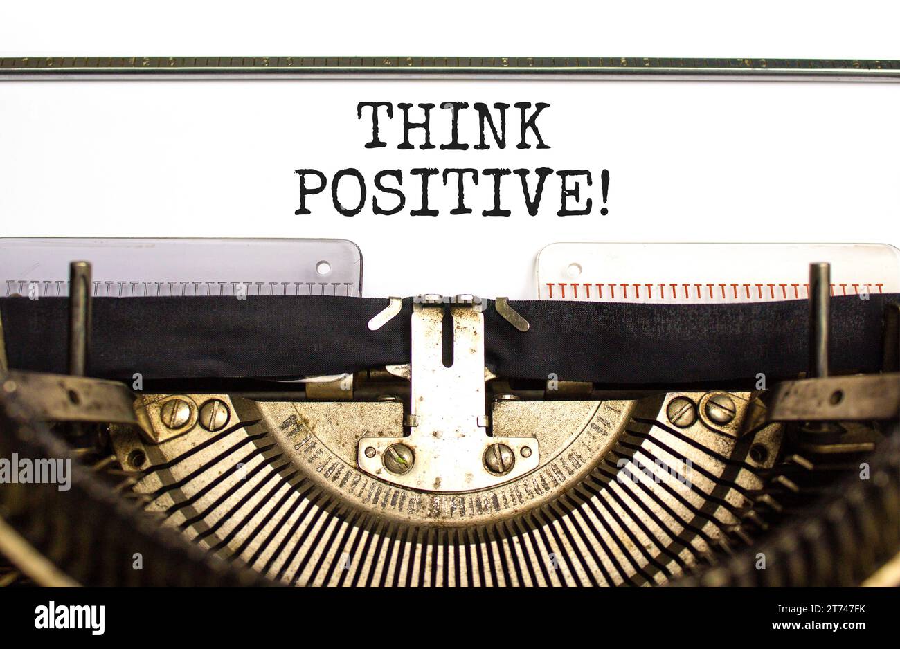 Think positive symbol. Concept words Think positive typed on beautiful ...
