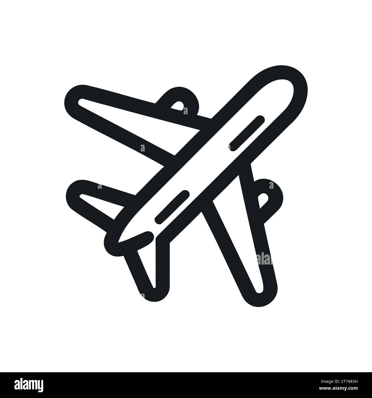 airplane linear icon isolated. Vector illustration Stock Vector Image & Art - Alamy