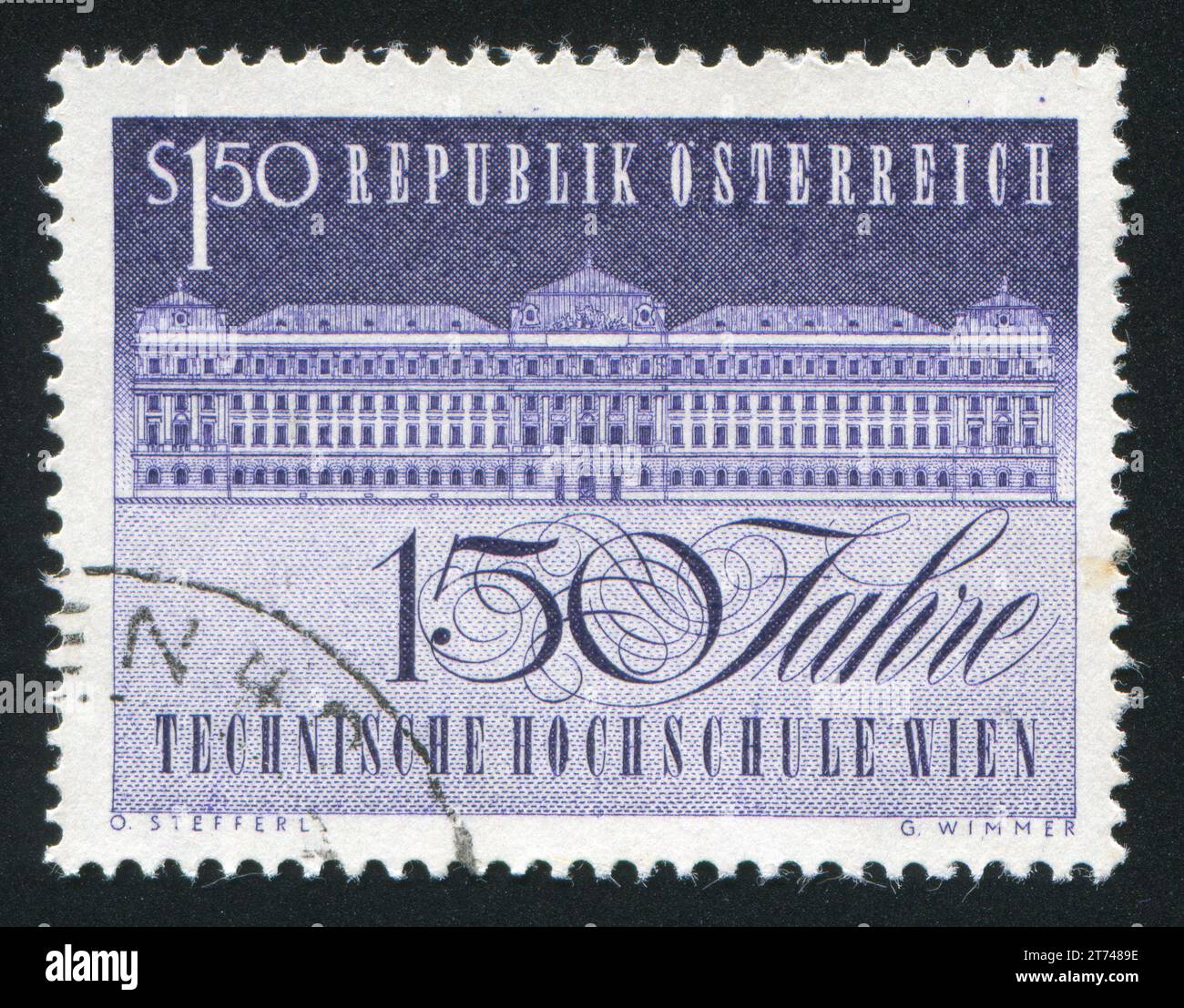 AUSTRIA - CIRCA 1965: stamp printed by Austria, shows University of ...