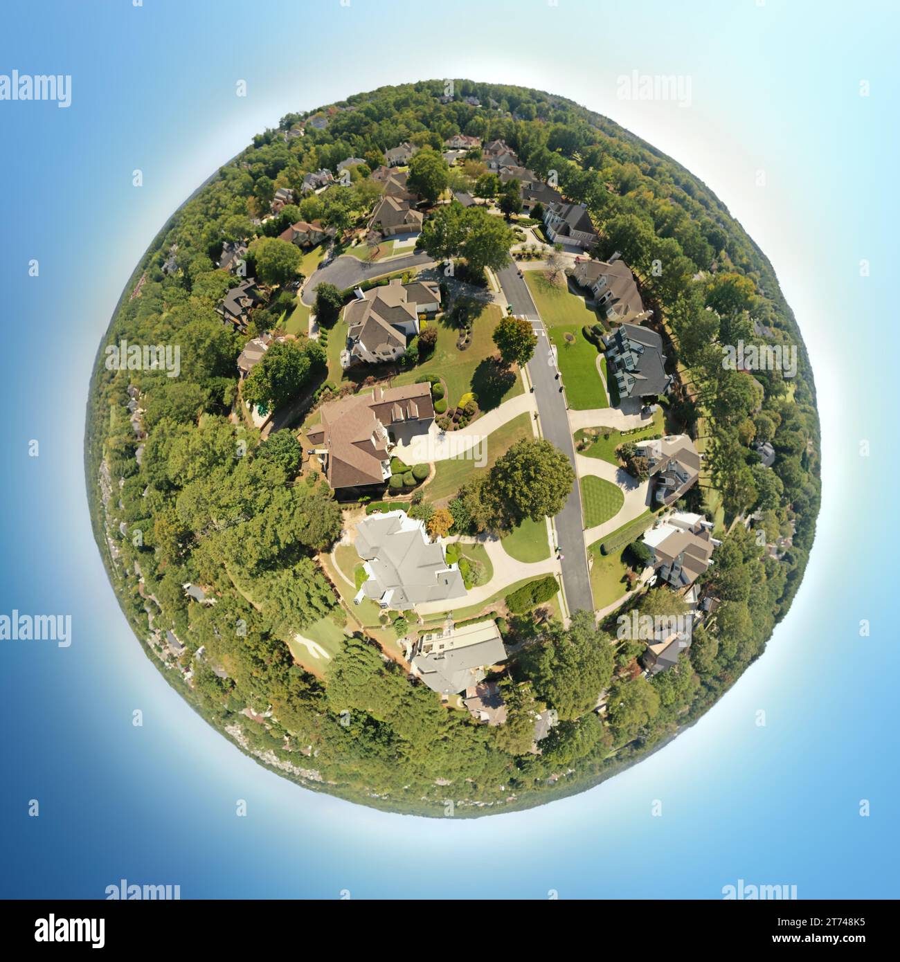 Tiny planet aerial view hi-res stock photography and images - Alamy
