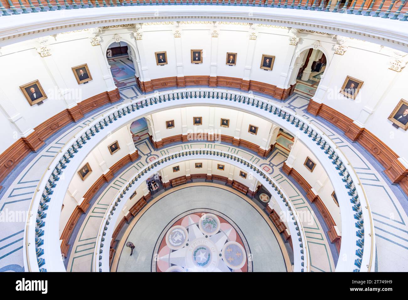 Austin, USA - November 3, 2023: The dome of the rotunda inside the ...