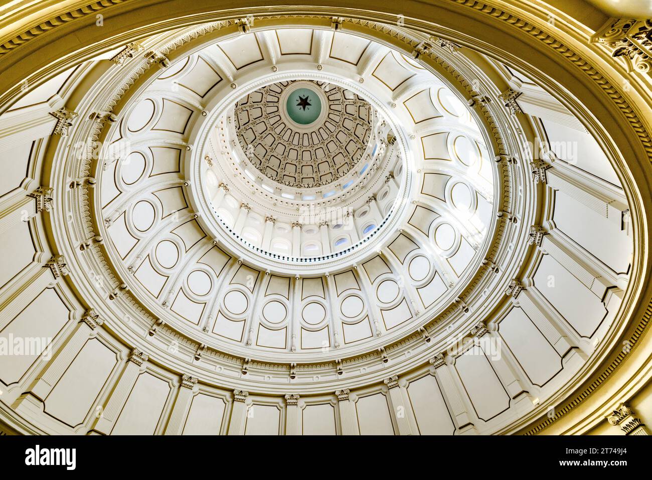 Austin, USA - November 3, 2023: The dome of the rotunda inside the ...