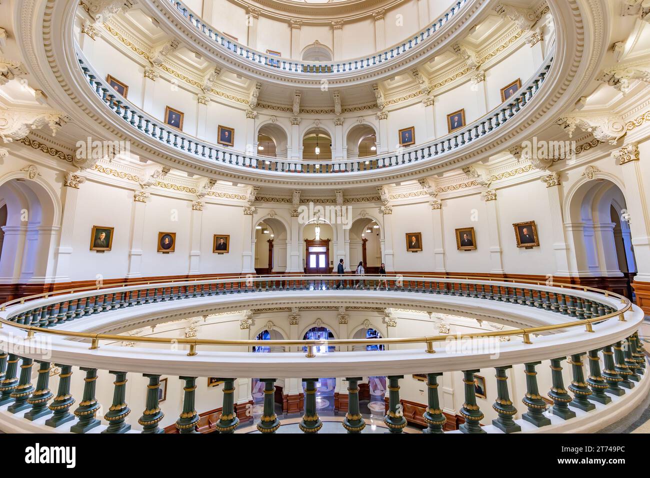 Austin, USA - November 3, 2023: The dome of the rotunda inside the ...