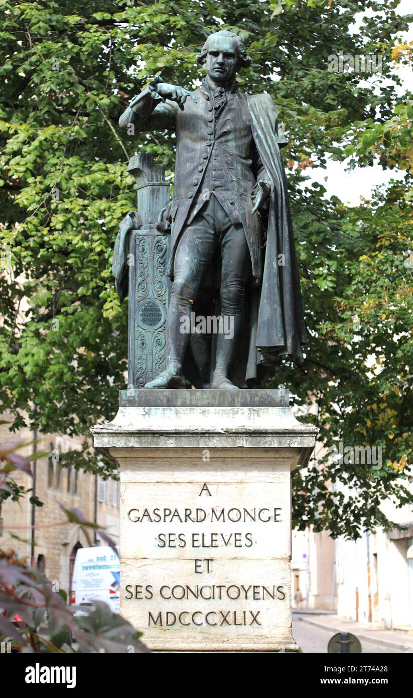 Statue of Gaspard Monge, Compte de Péluse. the father of Descriptive ...