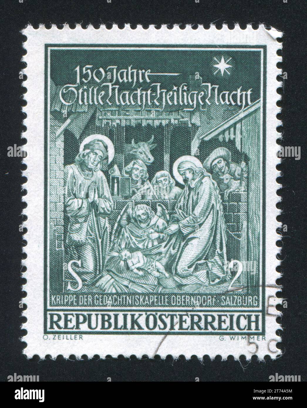 AUSTRIA - CIRCA 1968: stamp printed by Austria, shows Creche in ...