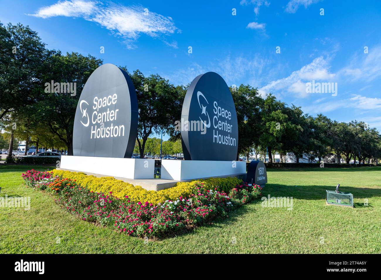 Houston, USA - October 21, 2023: Front view of Space Center Houston ...