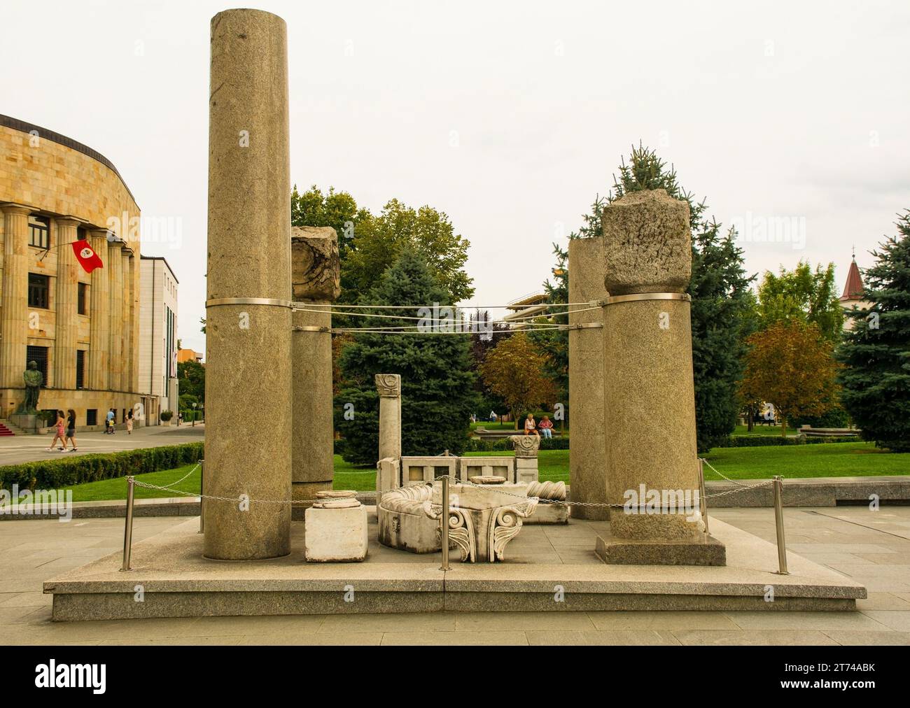 Banja Luka, Bosnia - Sept 3rd 2023. Remains of Temple of Holy Trinity ...