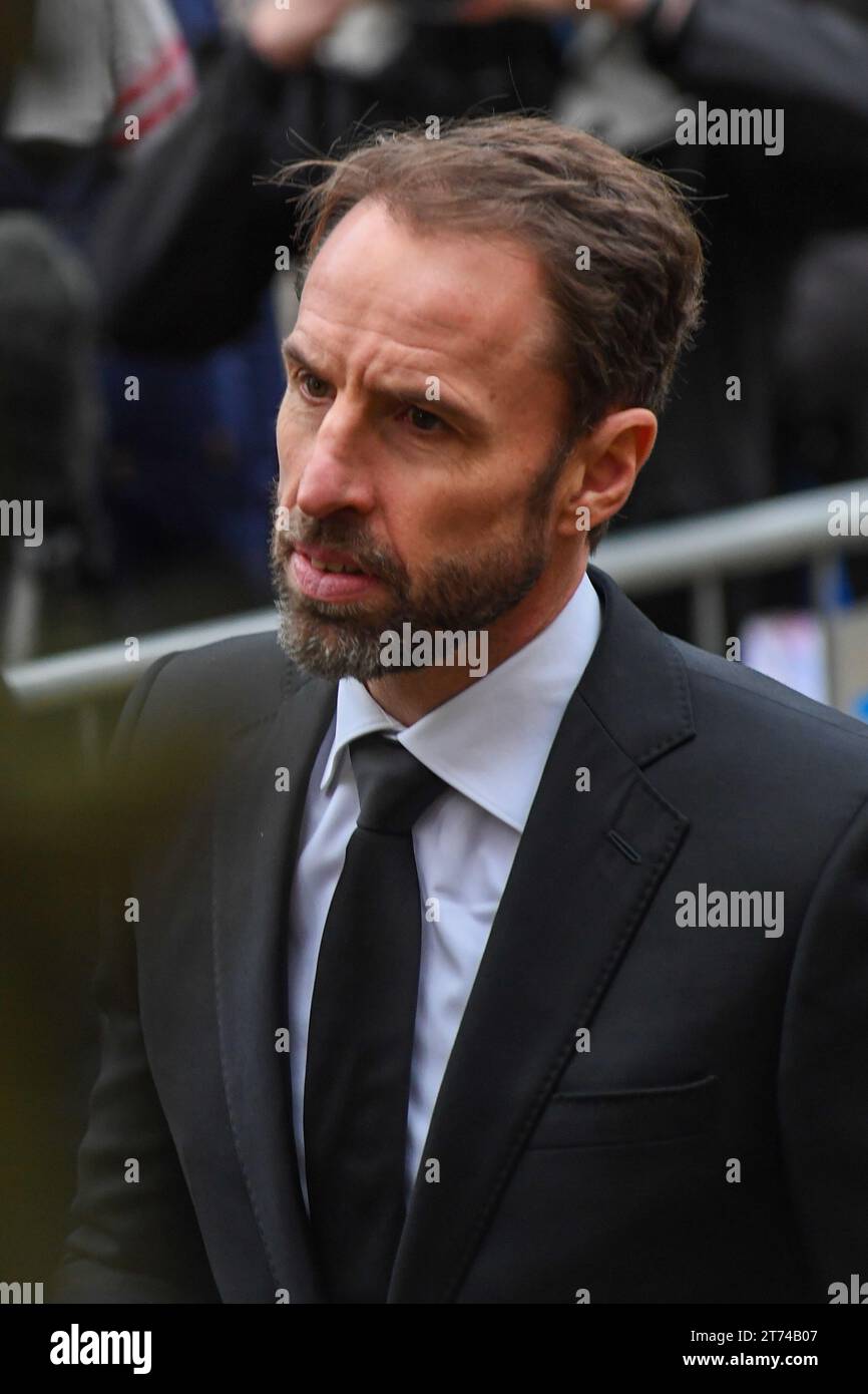 England manager Gareth Southgate attends Sir Bobby Charltons funeral at ...