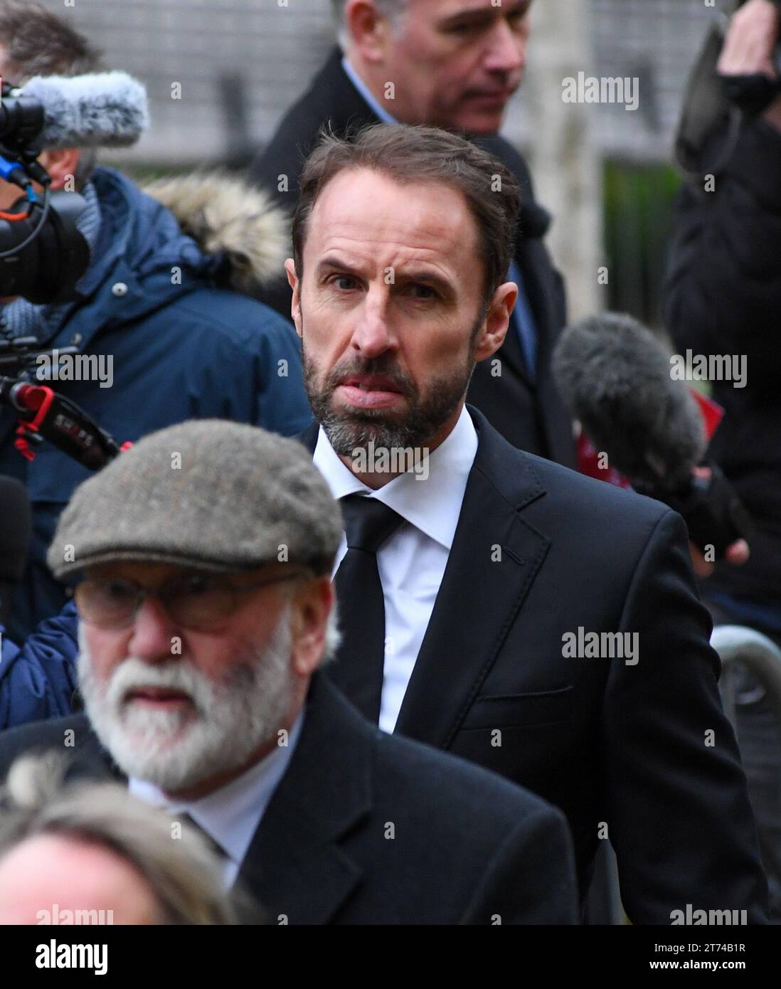 England manager Gareth Southgate attends Sir Bobby Charltons funeral at ...
