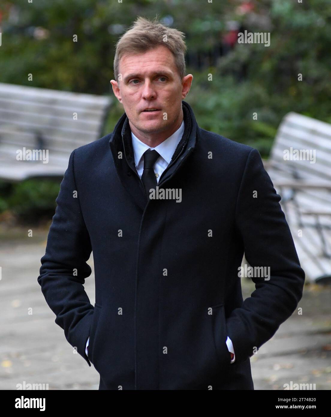 Darren Fletcher attends Sir Bobby Charltons funeral at Manchester ...