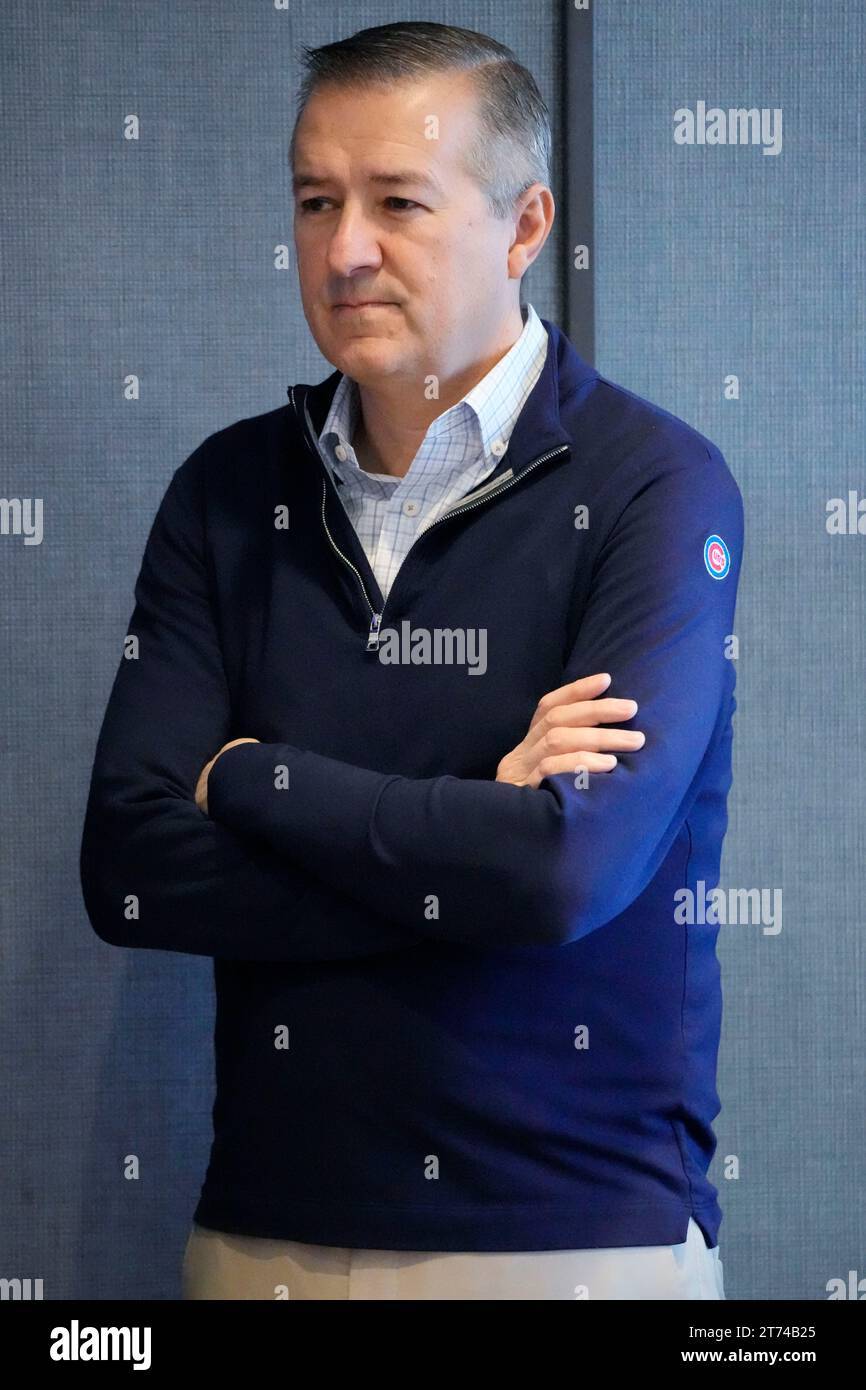 Chicago Cubs baseball team owner Thomas S. Ricketts listens to new ...