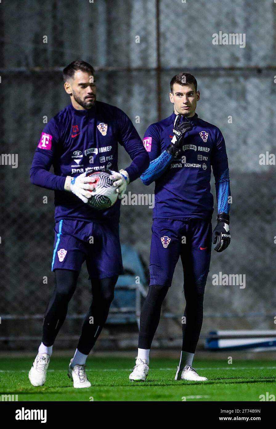 Zagreb, Croatia. 13th Nov, 2023. Dominik Livakovic and Ivica Ivusic ...