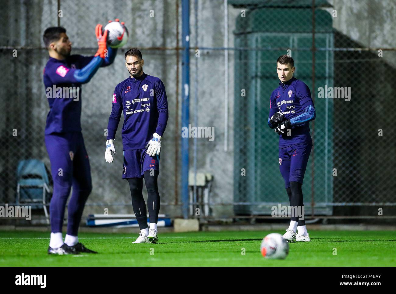 Zagreb, Croatia. 13th Nov, 2023. Dominik Livakovic and Ivica Ivusic ...