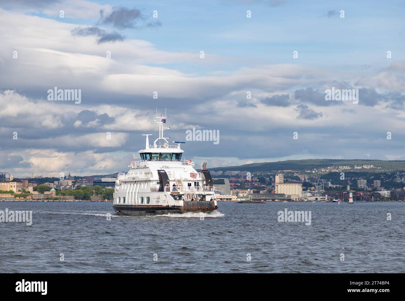 A picture of a ferry at the Oslofjord Stock Photo - Alamy