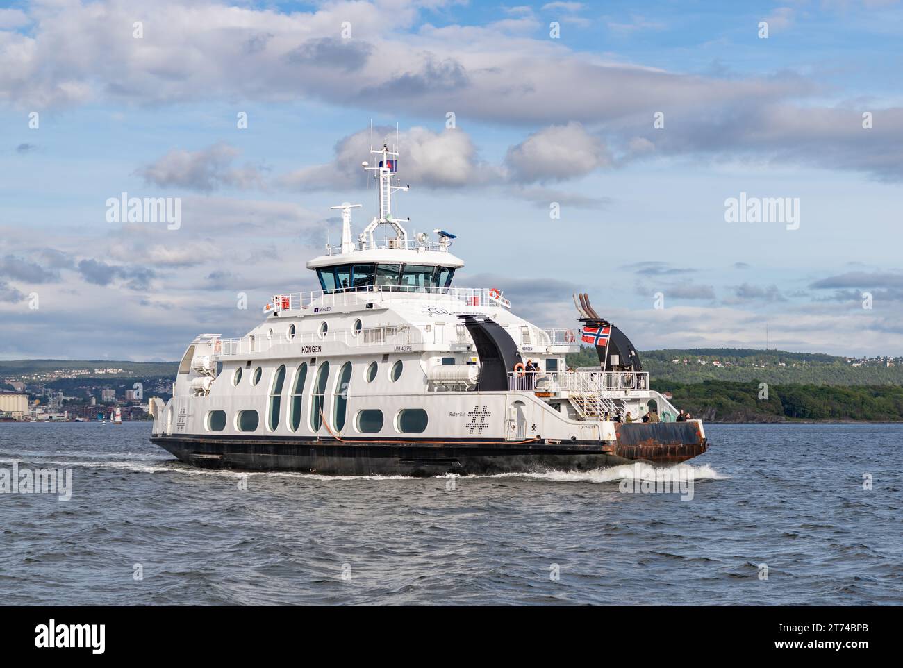A picture of a ferry at the Oslofjord Stock Photo - Alamy