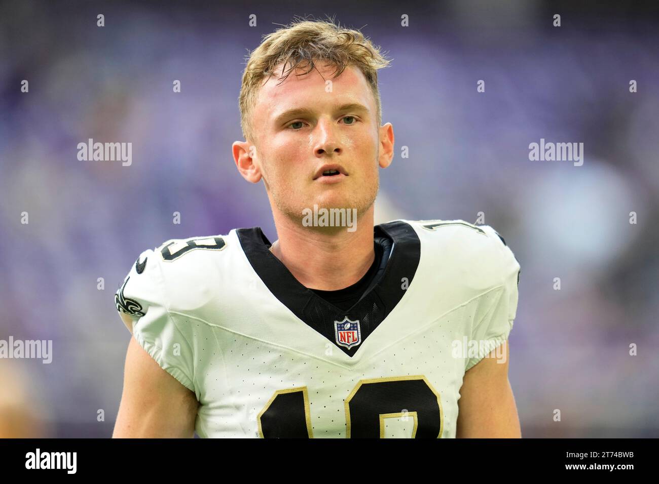 New Orleans Saints place kicker Blake Grupe (19) stands on the field ...