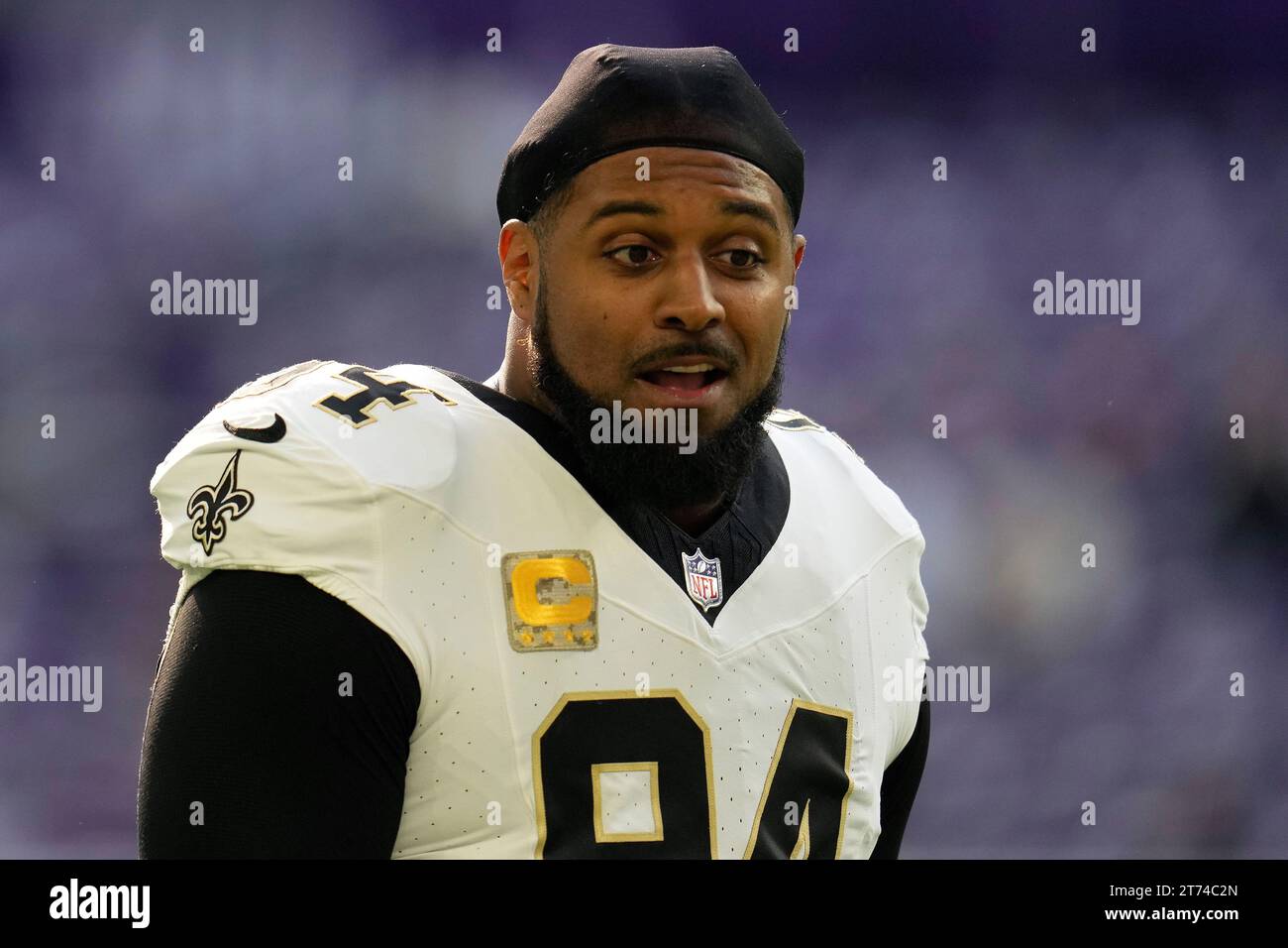New Orleans Saints defensive end Cameron Jordan (94) stands on the ...