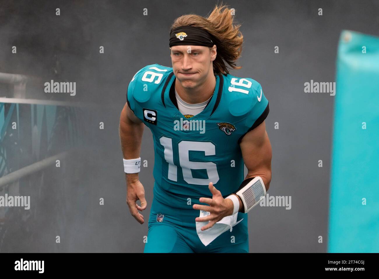 Jacksonville Jaguars quarterback Trevor Lawrence (16) during player ...