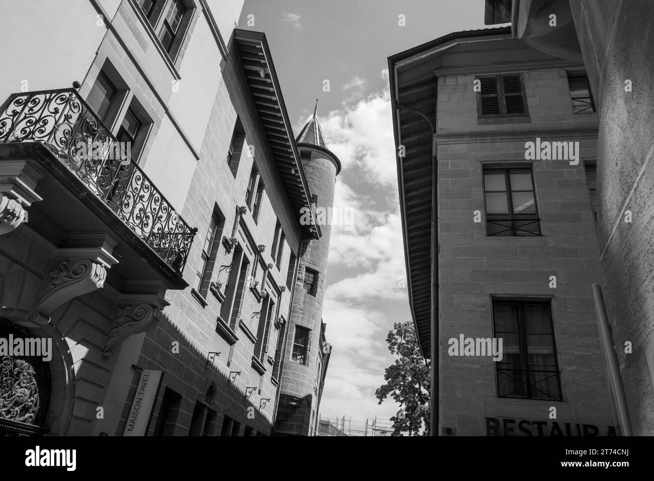 This stock photo features a cityscape with multiple buildings, each ...