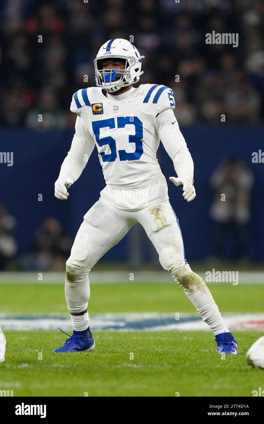 Indianapolis Colts linebacker Shaquille Leonard (53) in action during ...