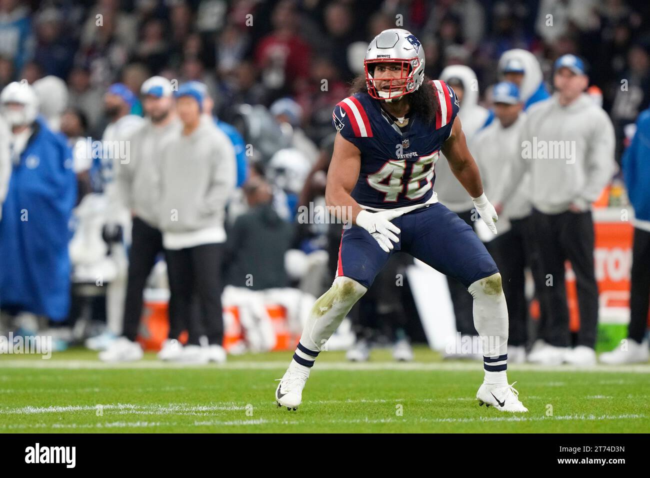 New England Patriots linebacker Jahlani Tavai (48) in action during an ...